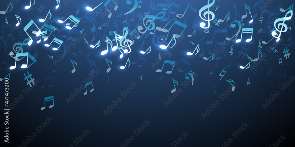 Music note symbols vector wallpaper. Audio Stock Vector | Adobe Stock