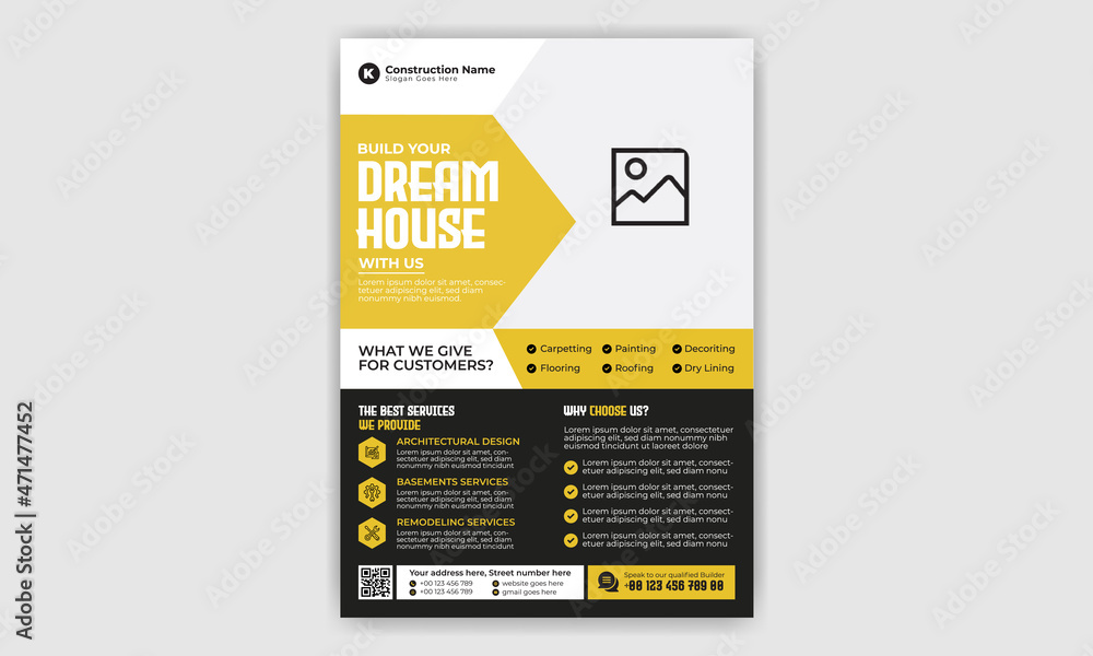 Construction, Building, Corporate, Business, Poster, Cover layout ...