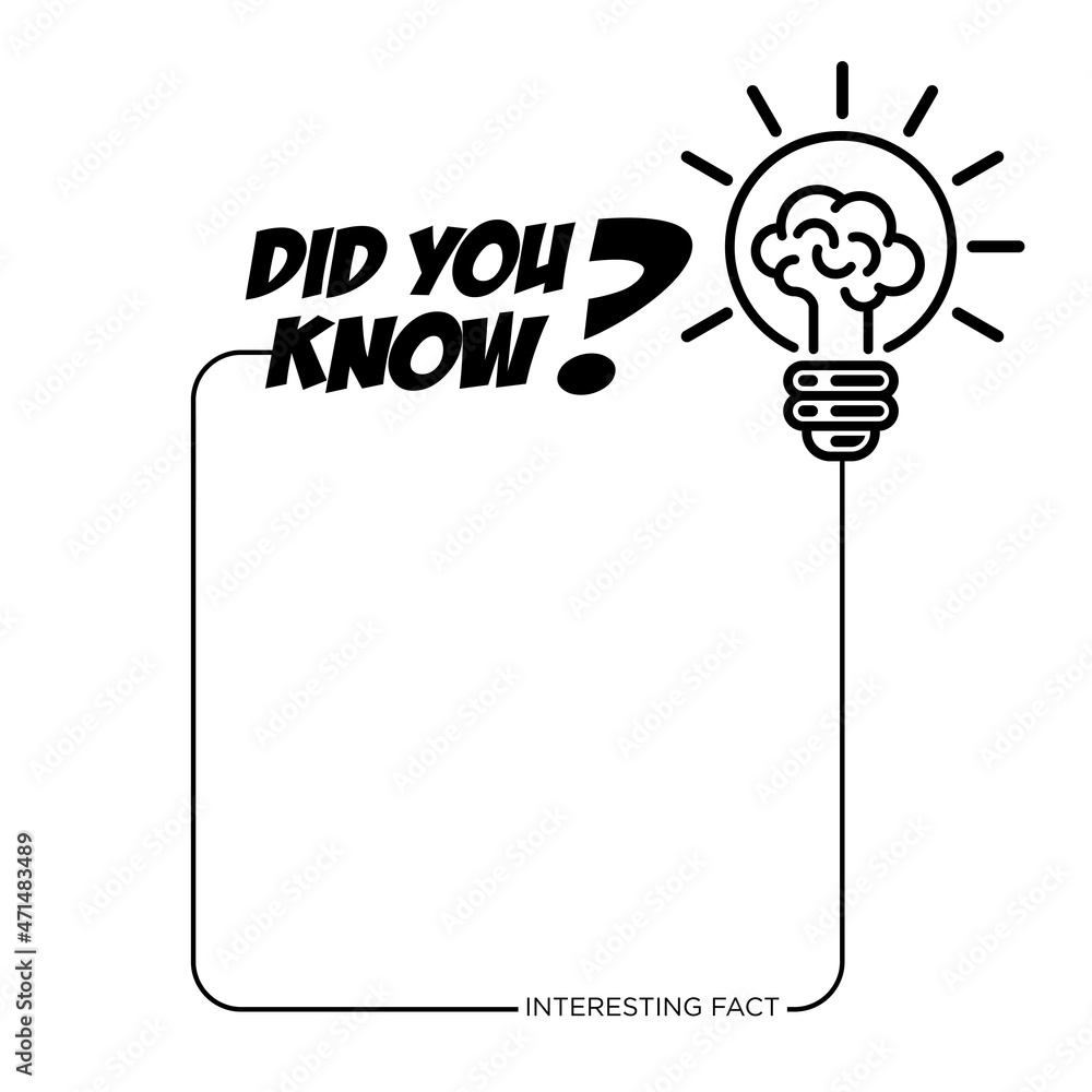 Funny bubble for copying text. Did you know Web banner with frame and ...