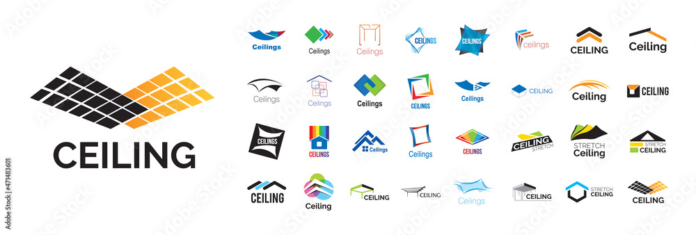 Vector logo of a construction company, ceilings Stock Vector | Adobe Stock