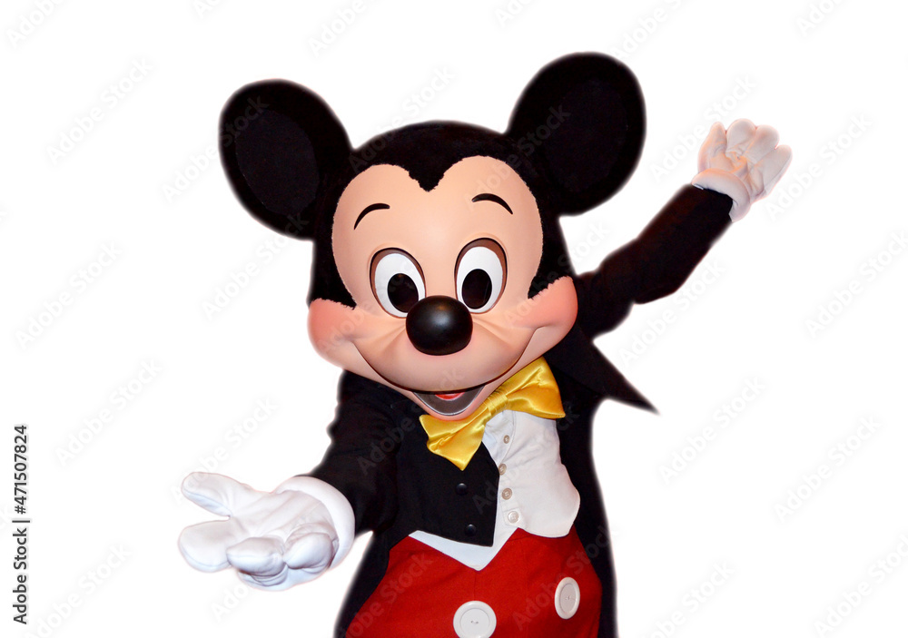 Mickey Mouse Isolated on white background Stock Photo | Adobe Stock