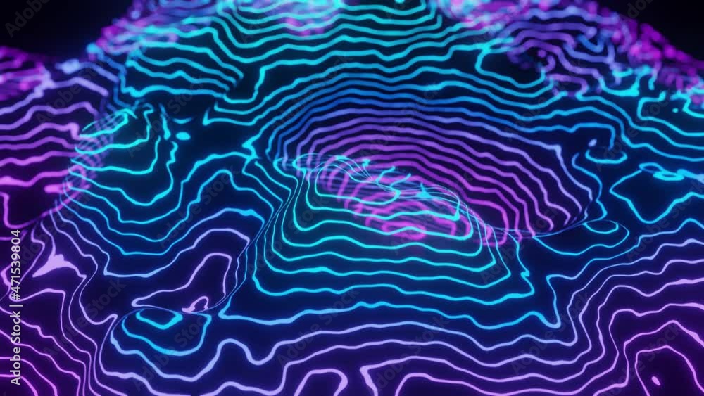 3D Topographic map. Abstract background of topographic map. Contour map ...