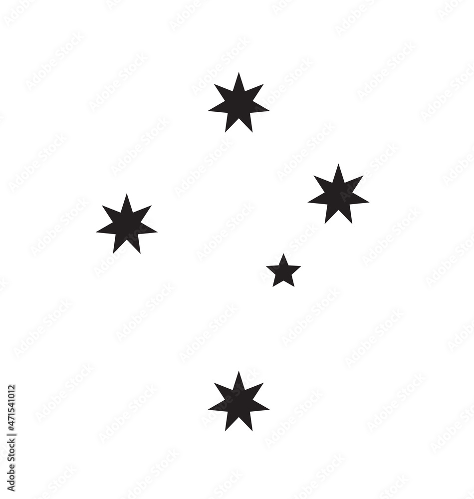 southern cross stars classic stylised constellation vector de Stock ...