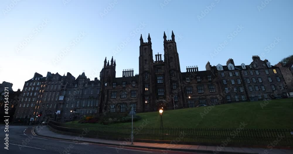 Edinburgh at night, gothic and imposing, lights are beautiful at night ...