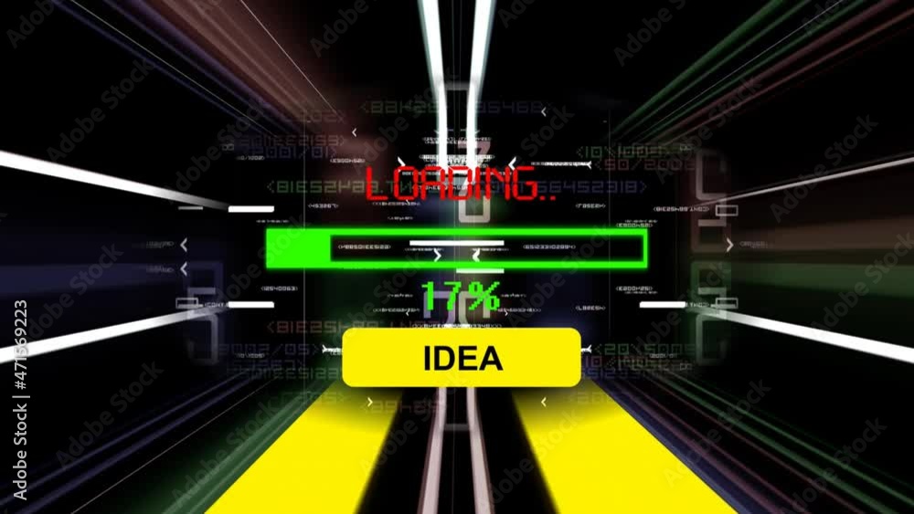 Idea loading progress bar on the screen Stock Video | Adobe Stock