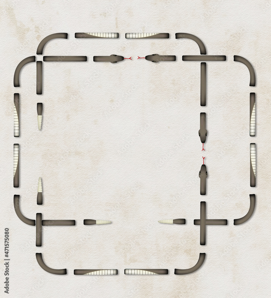 A snake looks like lines on a page in this interesting look at serpents ...