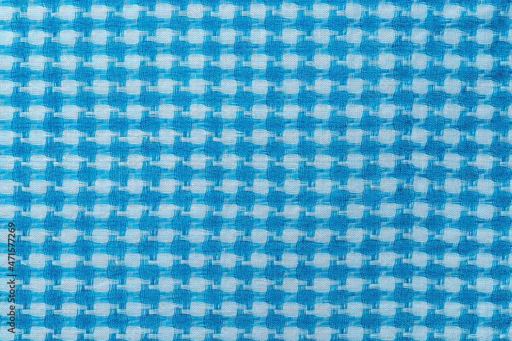 Shemagh of sky blue and white colors background. Texture of arab desert ...