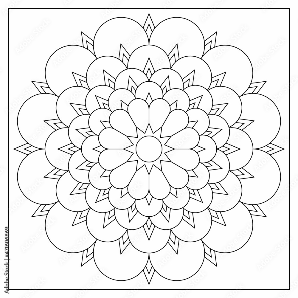 Simple Mandala Flower Coloring Pages | Best Flower Site