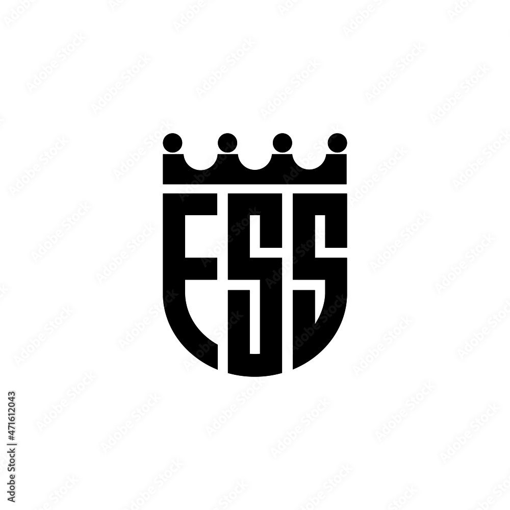 FSS letter logo design with white background in illustrator, vector ...