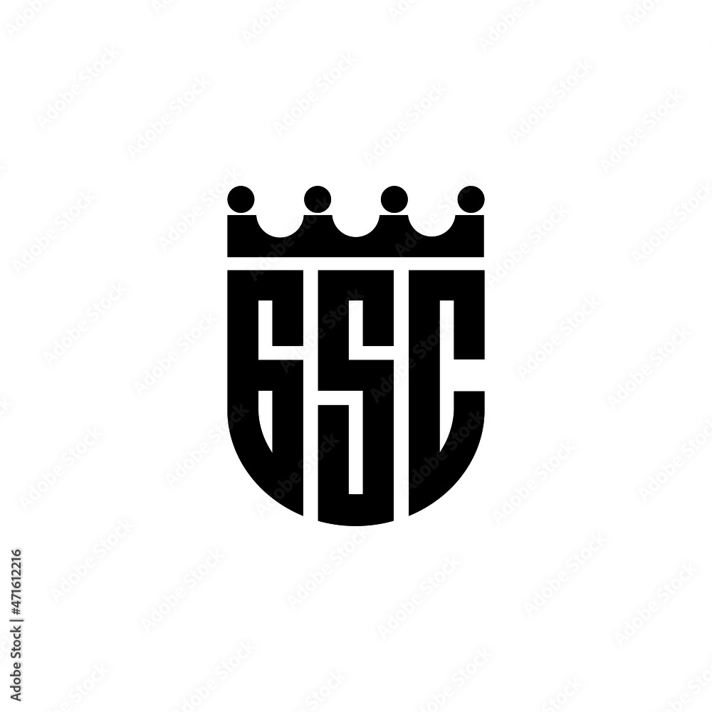 GSC letter logo design with white background in illustrator, vector ...