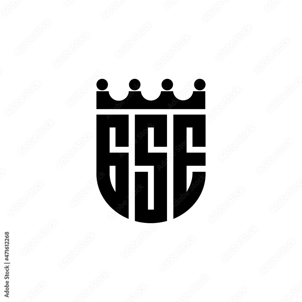 GSE letter logo design with white background in illustrator, vector ...