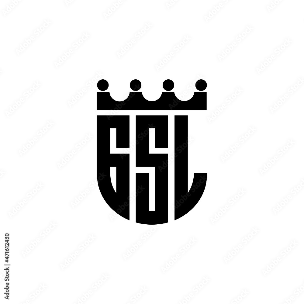 GSL letter logo design with white background in illustrator, vector ...