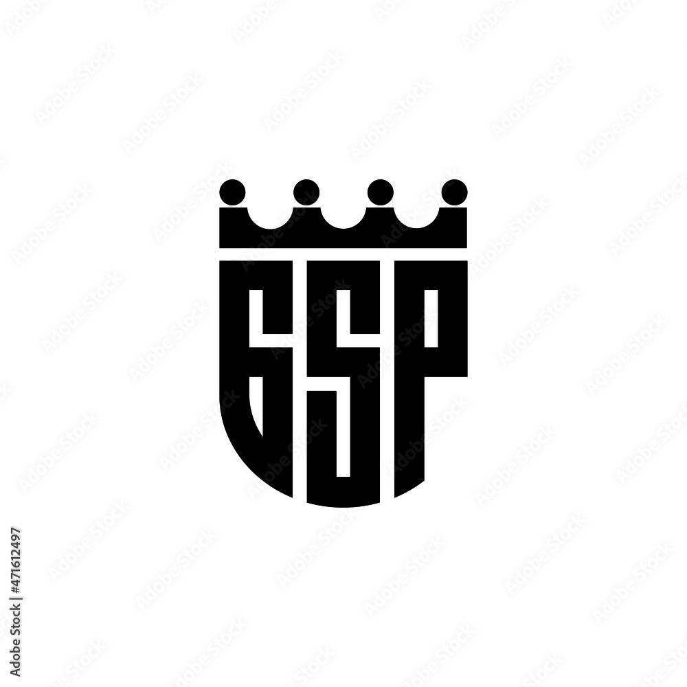 GSP letter logo design with white background in illustrator, vector ...