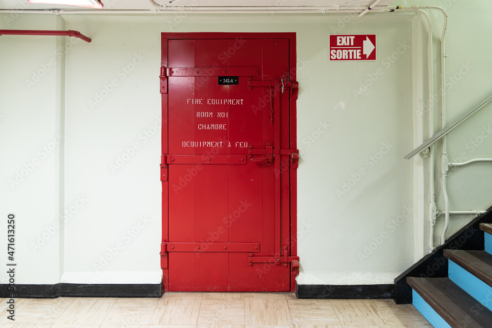 Cold War Fire Exit Door Diefenbunker Museum Stock Photo | Adobe Stock