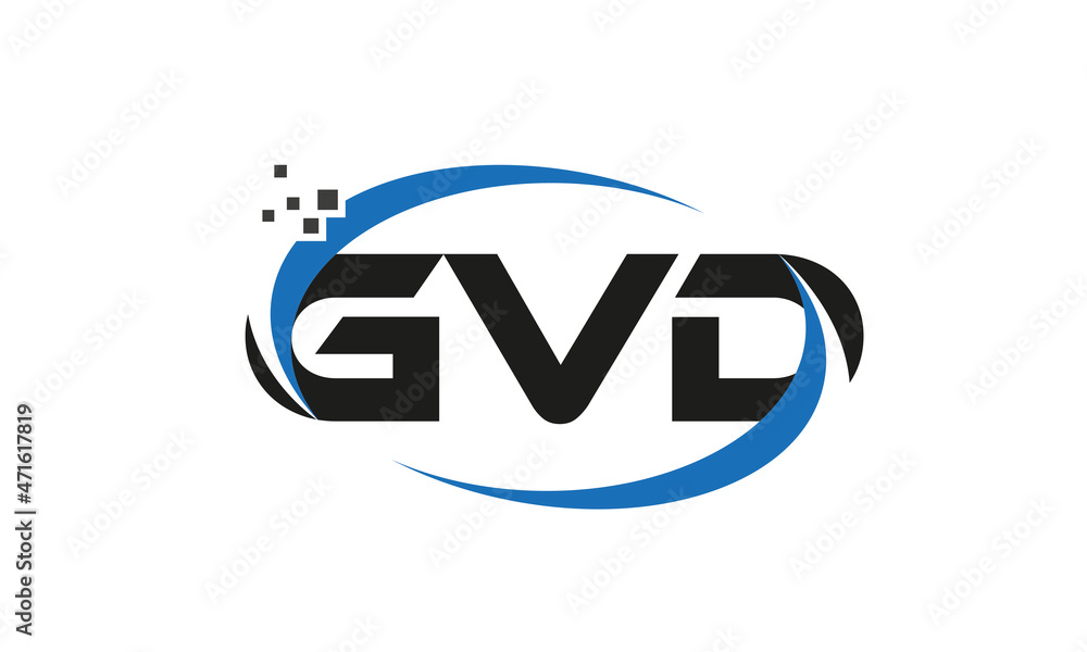 dots or points letter GVD technology logo designs concept vector ...