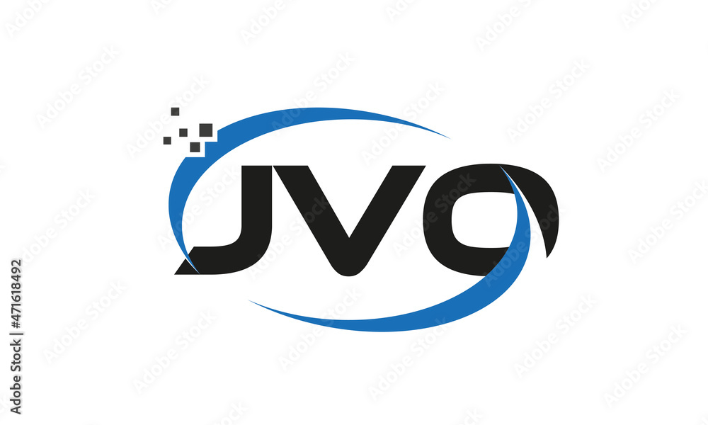 dots or points letter JVO technology logo designs concept vector ...
