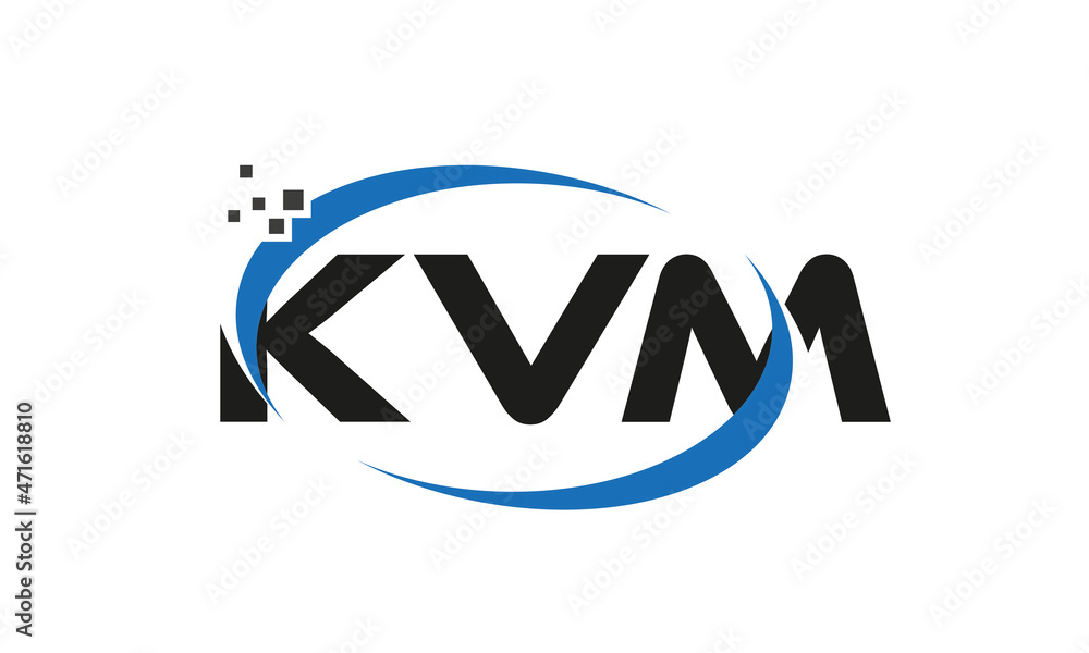 dots or points letter KVM technology logo designs concept vector ...