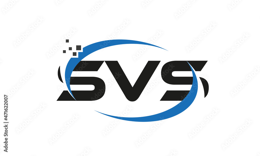 dots or points letter SVS technology logo designs concept vector ...