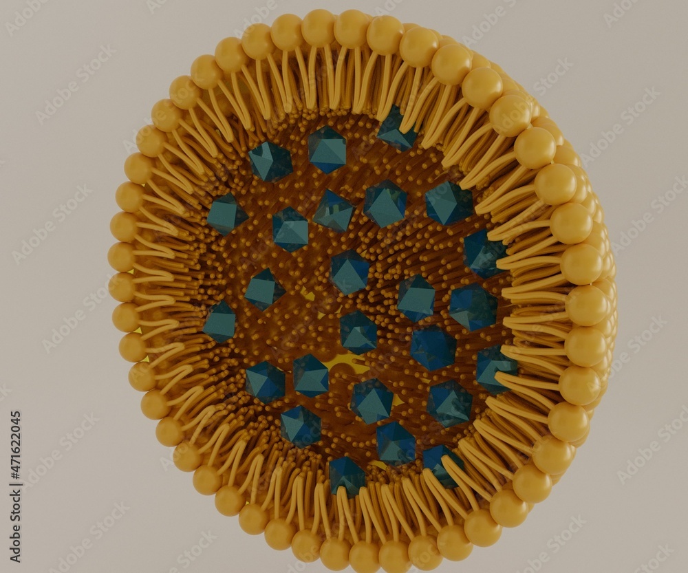 Solid Lipid Nanoparticle SLN pharmaceutical for drug delivery in 3d ...