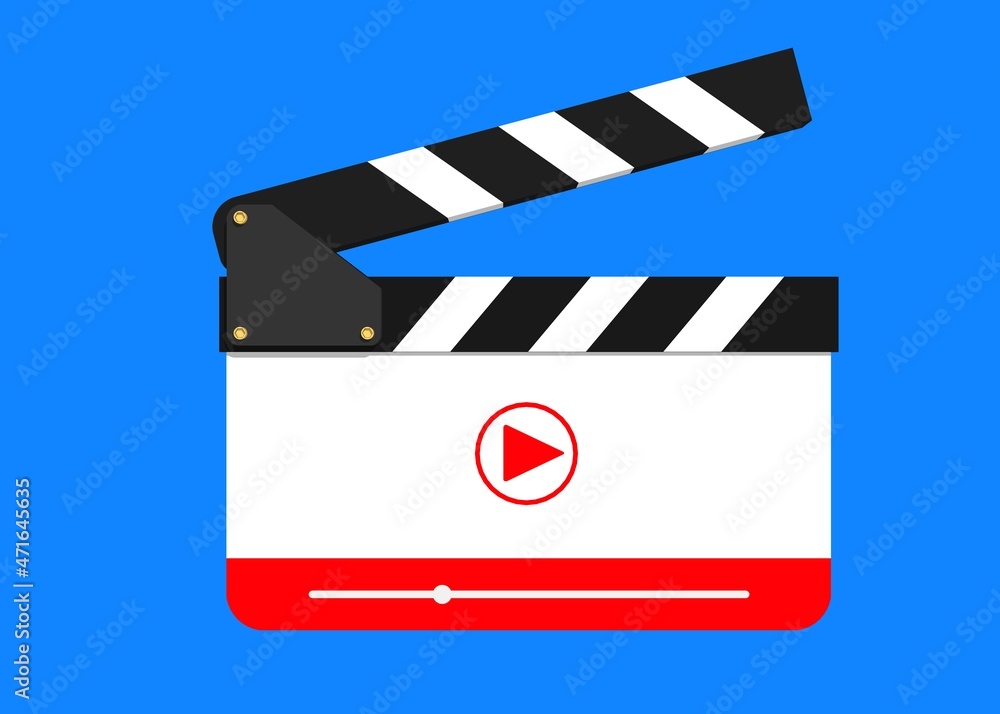 slate Film for director and Studio production. 3D clapper-slate with ...