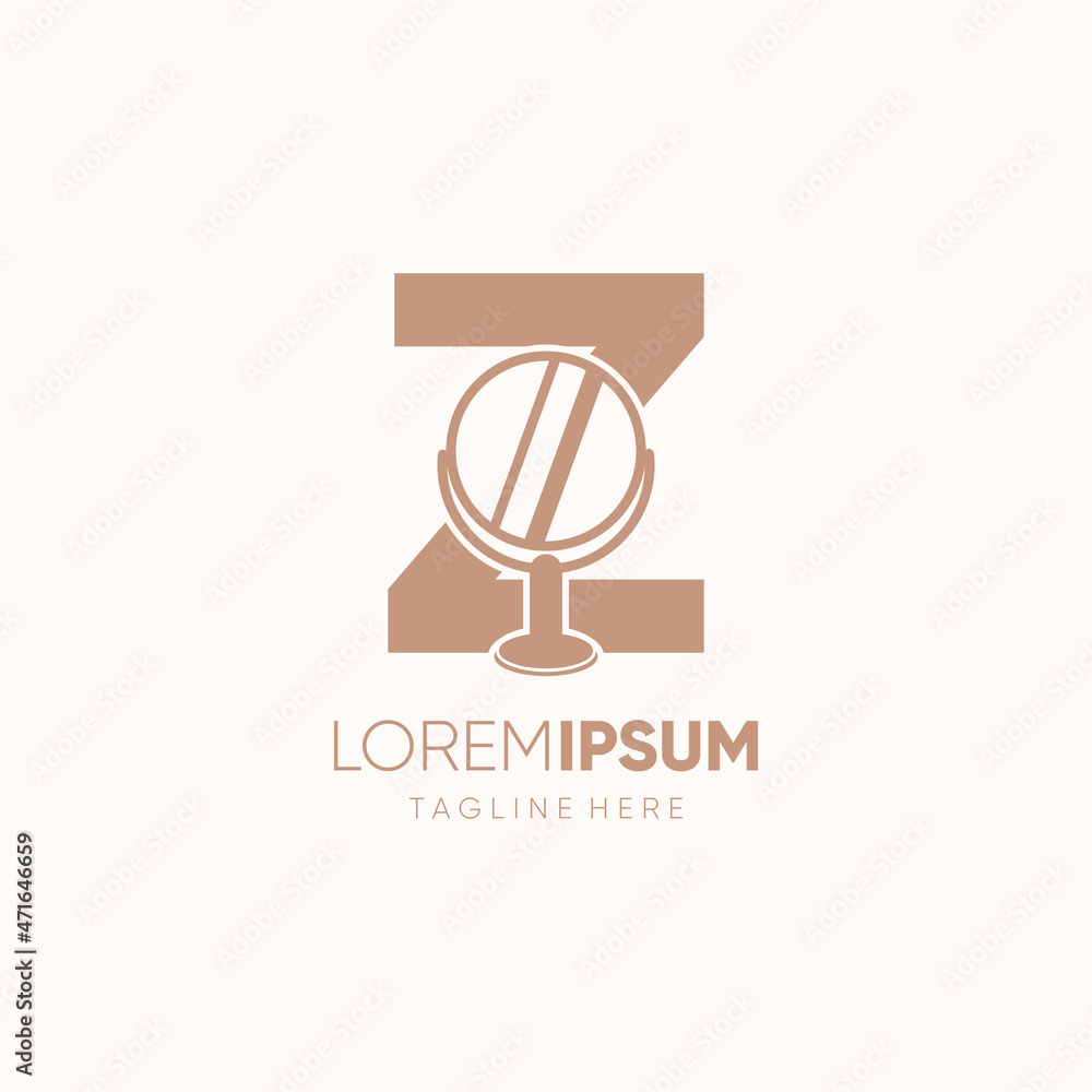 Letter Z Mirror Logo Design Vector Icon Graphic Emblem Illustration Stock Vector | Adobe Stock
