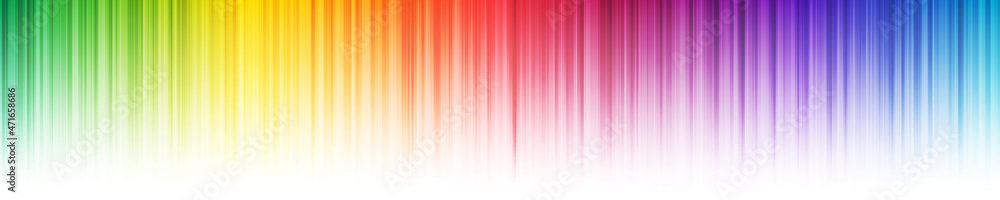 Rainbow gradient vertical stripes with fade out effect on white ...