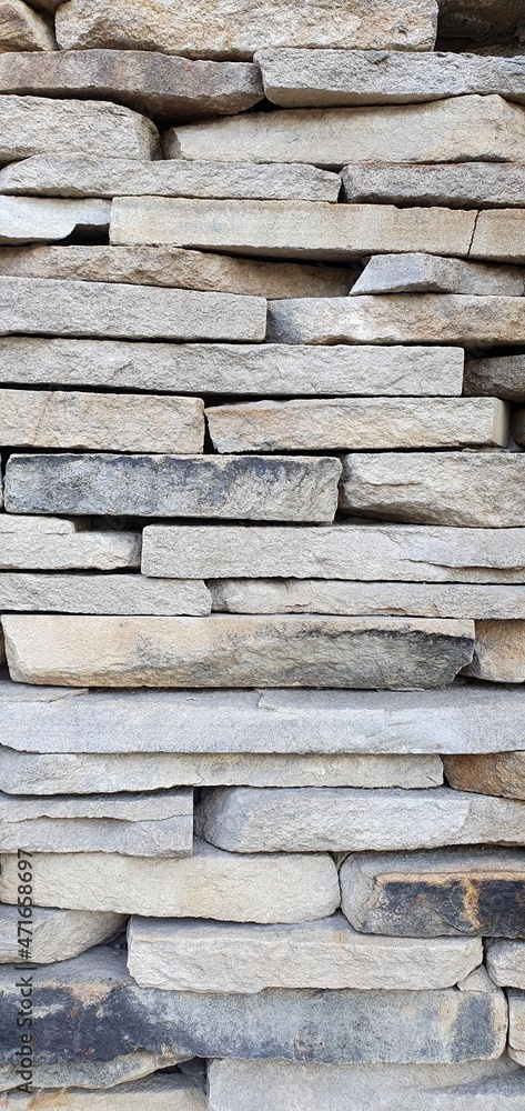 Wall of stone plates. Stone wall texture. Stone bricks. Stone wall ...