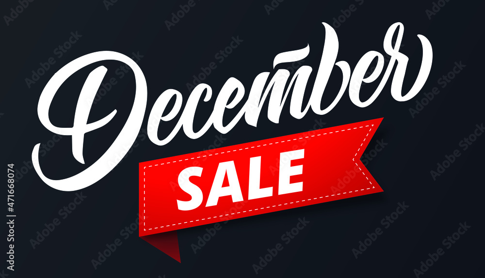 Vecteur Stock December Sale typography poster graphic design ...