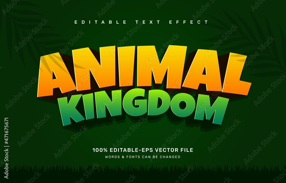 Animal text effect Stock Vector | Adobe Stock