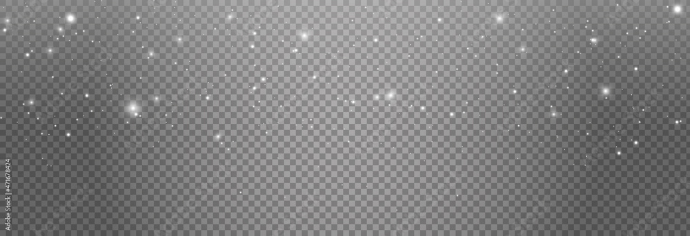 Vector magic glow. Magic dust falls from the sky. Glittering dust png ...