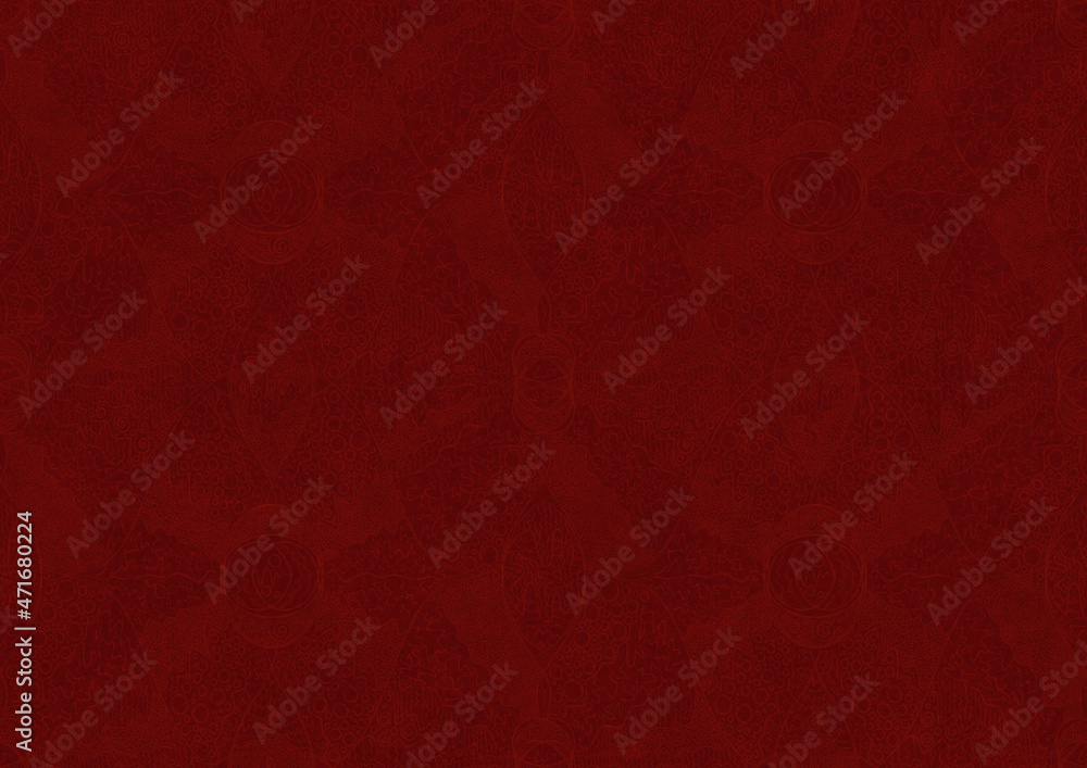 Hand-drawn unique abstract symmetrical seamless ornament. Light semi ...