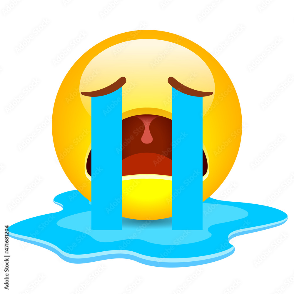 Blue Sad Crying Face