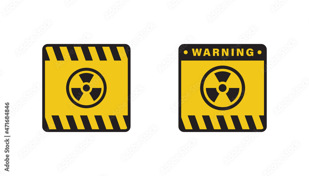 Nuclear radiation warning sign icon vector design Stock Vector | Adobe ...