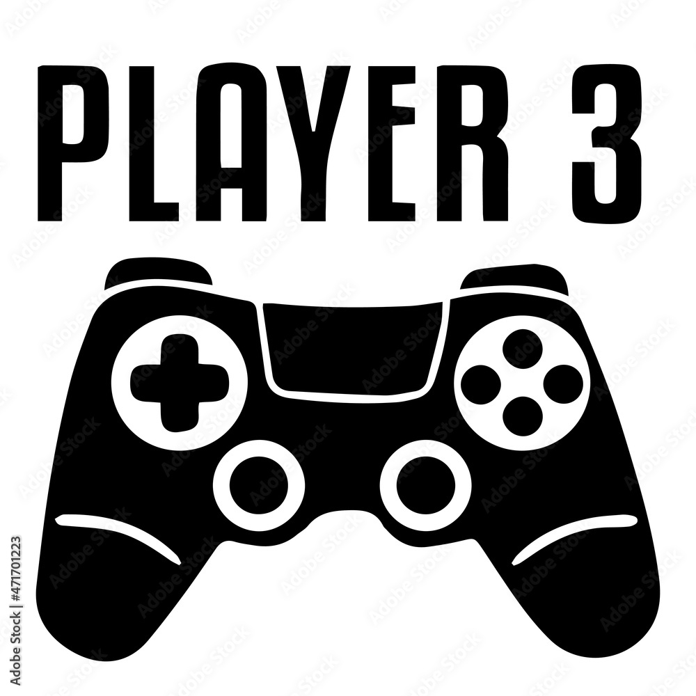 player 3 logo inspirational quotes typography lettering design Stock ...