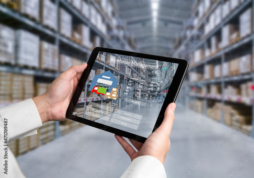 Warehouse management innovative software in computer for real time ...