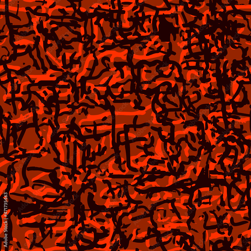 Full seamless red camouflage texture skin pattern vector for military ...