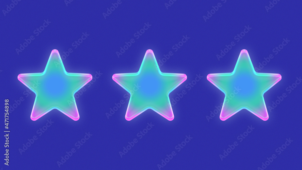 Glowing and gradient stars, purple grain background. Cyber tecno ...