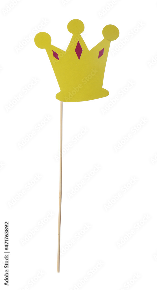 Paper crown isolated on white. Party item Stock Photo | Adobe Stock
