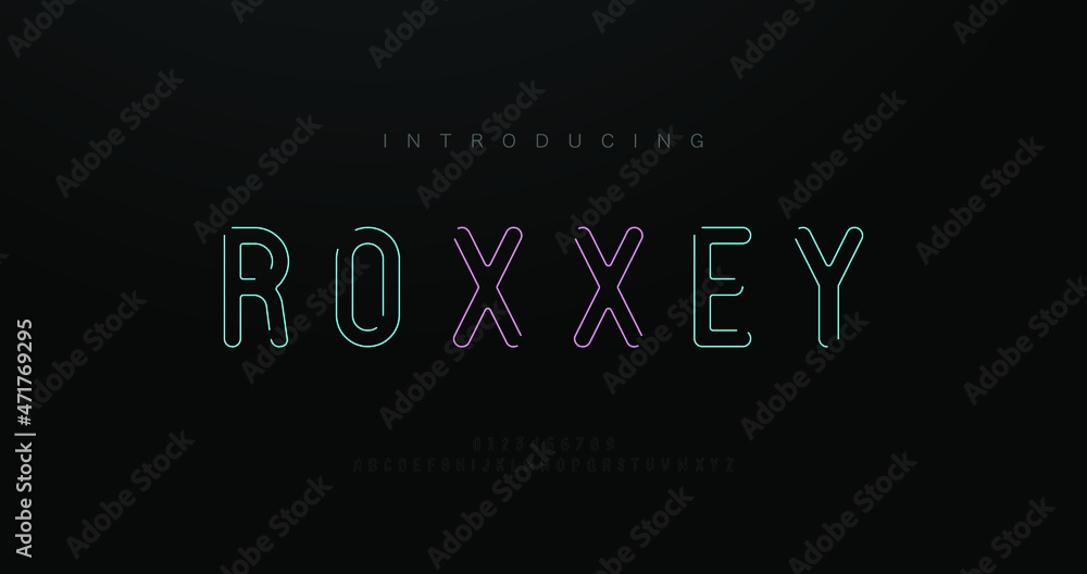 Abstract thin line font alphabet. Minimal modern decoration fonts and ...