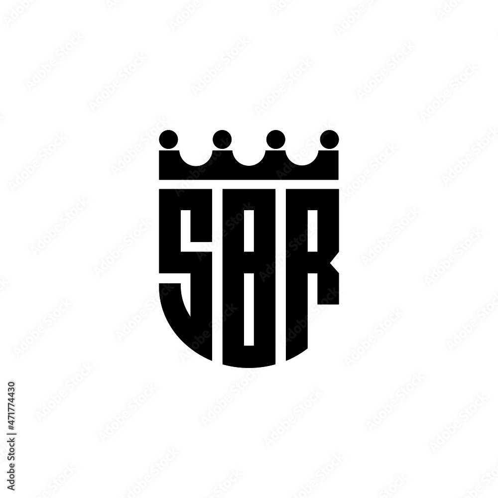 SBR letter logo design with white background in illustrator, vector ...