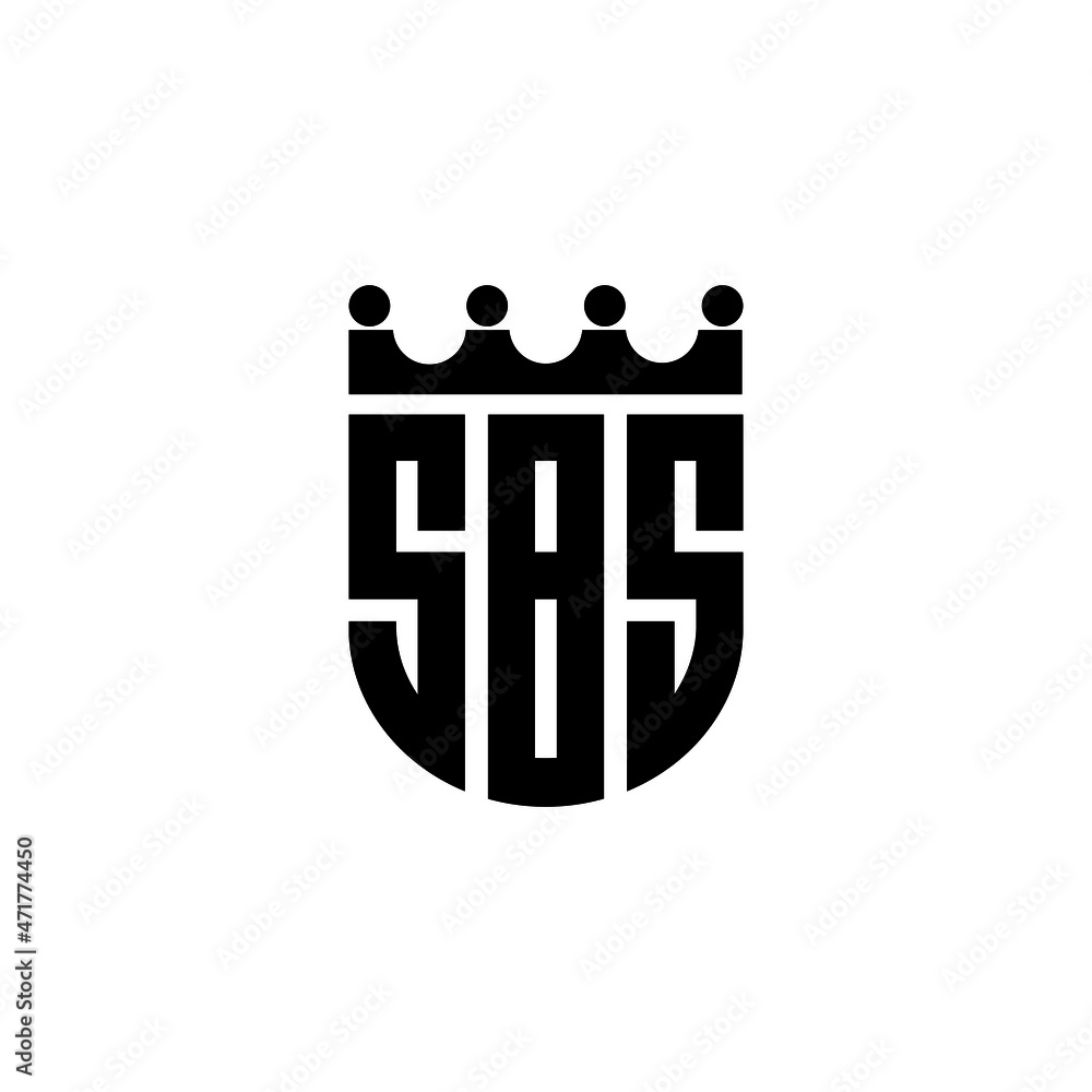 SBS letter logo design with white background in illustrator, vector ...