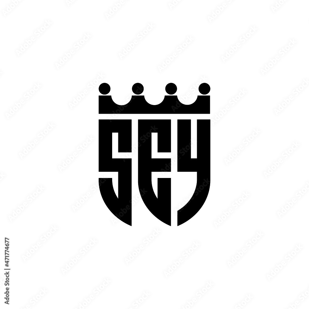 SEY letter logo design with white background in illustrator, vector ...