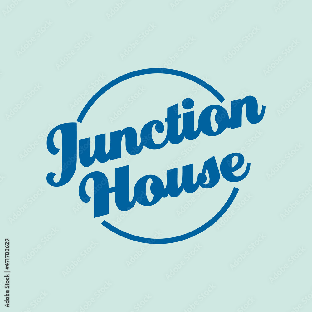 junction house illustration logo design Stock Vector | Adobe Stock