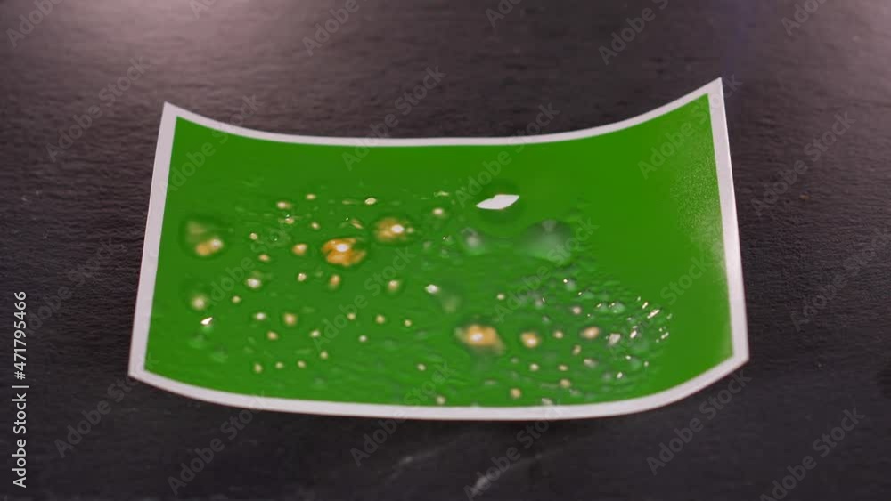 Burn fire Chroma key green photograph on a black background with a gas ...