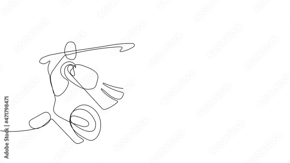 Vidéo Stock 4k animated self drawing of continuous line draw building ...