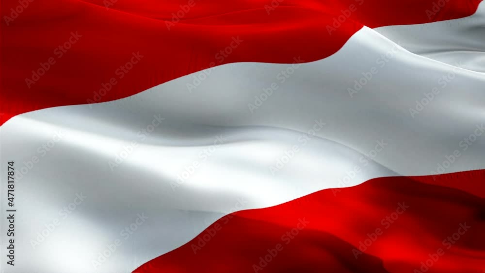 Austria flag video. National 3d Austrian Flag Slow Motion video ...