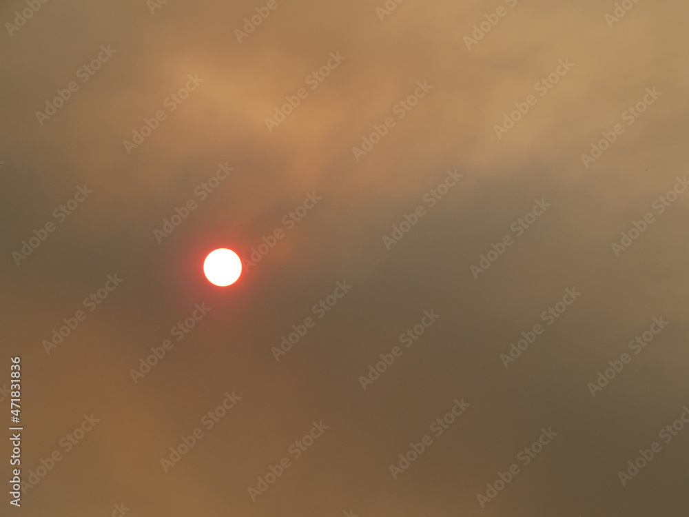 Hot sun causing global warming, heat wave and climate change Stock ...