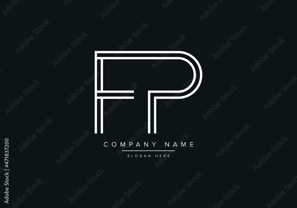 Initial alphabet letter icon logo, FP monogram logo Stock Vector ...