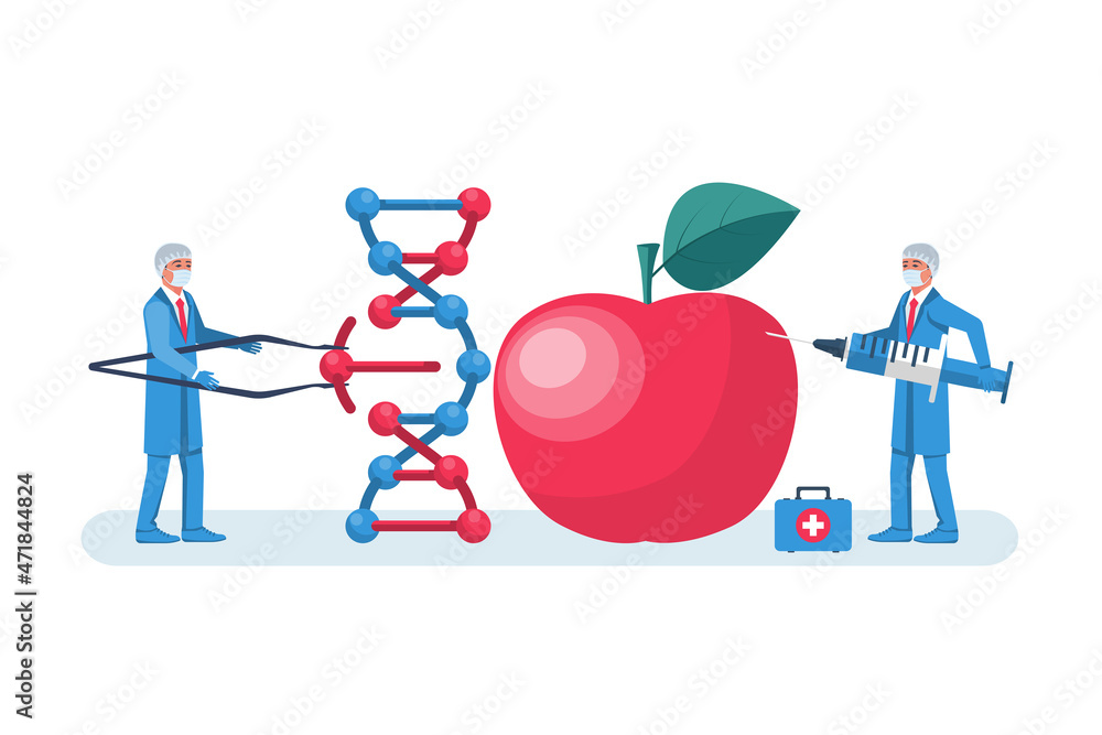 Changing DNA concept. Manipulation DNA. Synthesis process. The doctors ...