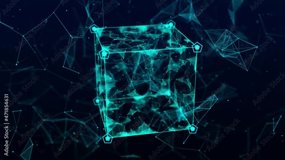 Technology Blockchain Concept Visualization Of The Dynamic Flow Of The Cryptocurrency Industry